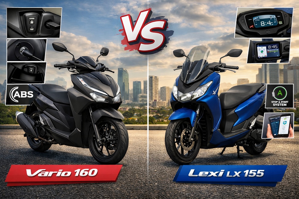 Perbandingan Honda Vario 160 dan Yamaha Lexi LX 155: Skutik 150-160cc ...